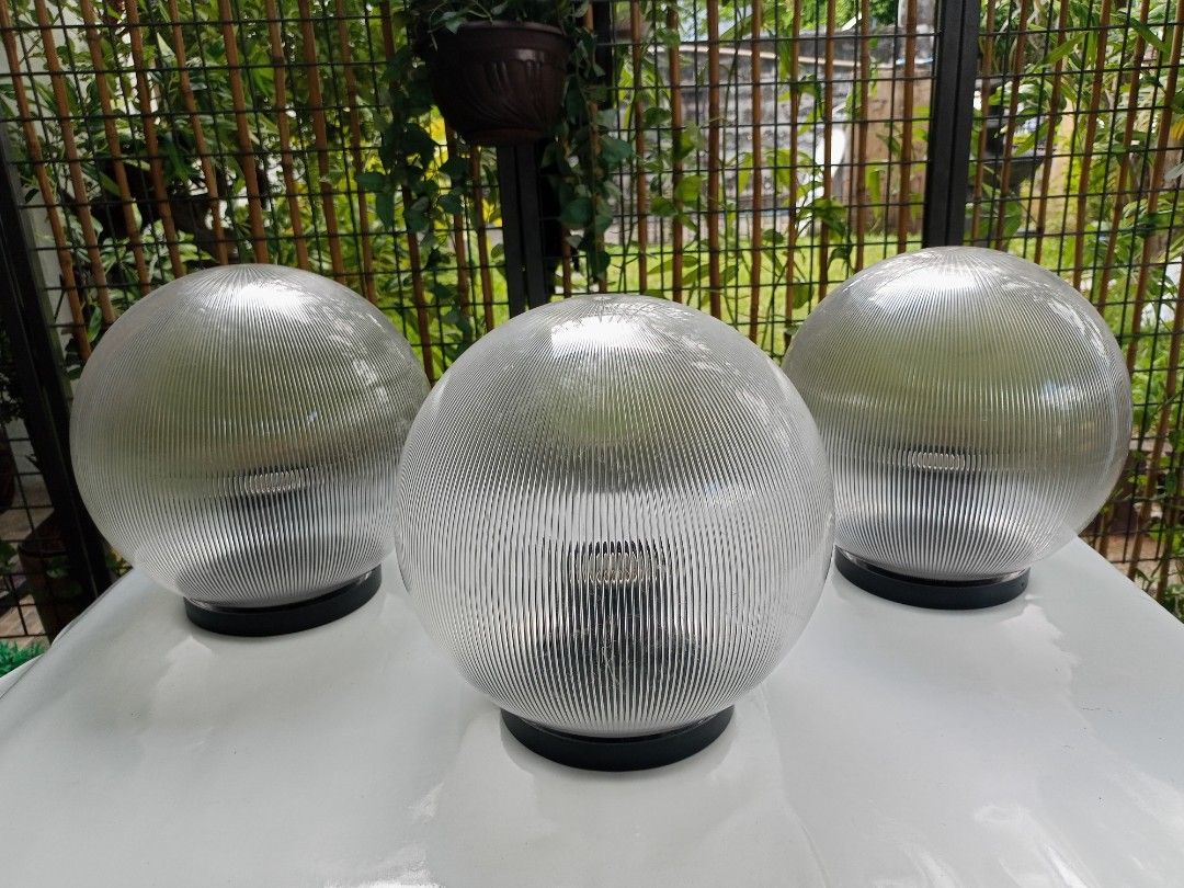 Hanging pendant ball-shaped light fixture, Furniture & Home Living ...