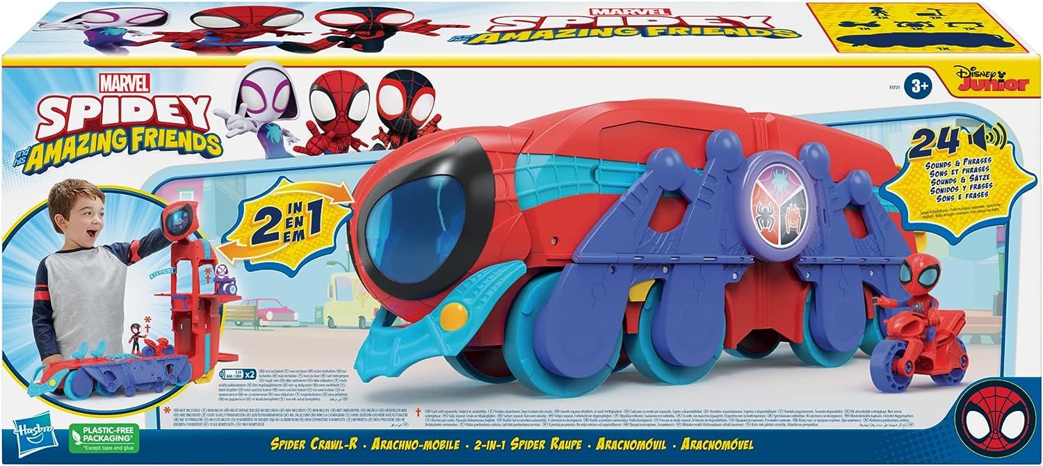 Hasbro Marvel Spidey and His Amazing Friends Spider Crawl-R 2-in-1 ...