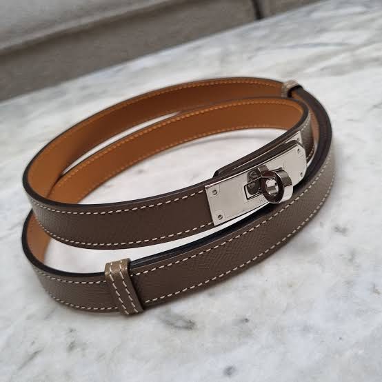 Hermes Kelly belt etoupe PH Constance birkin , Women's Fashion, Watches ...