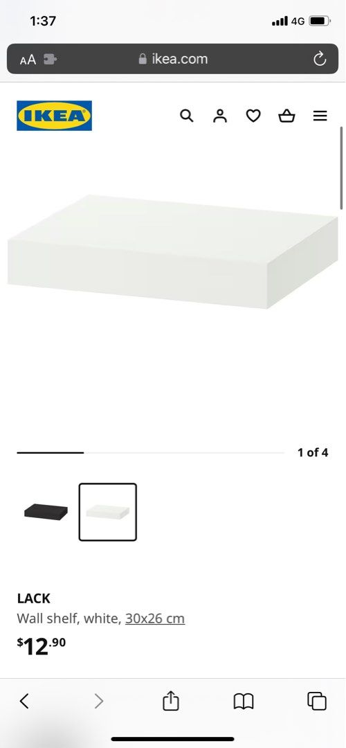 Ikea Lack Wall Shelf, Furniture & Home Living, Furniture, Shelves ...