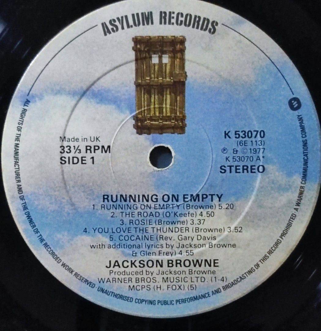 Jackson Browne - Running on Empty[LP], Hobbies & Toys, Music & Media, Vinyls on Carousell