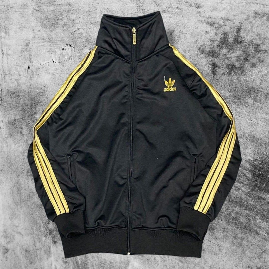 Jaket Tracktop Adidas Firebird Hitam Kuning, Fesyen Pria, Pakaian , Baju Luaran di Carousell