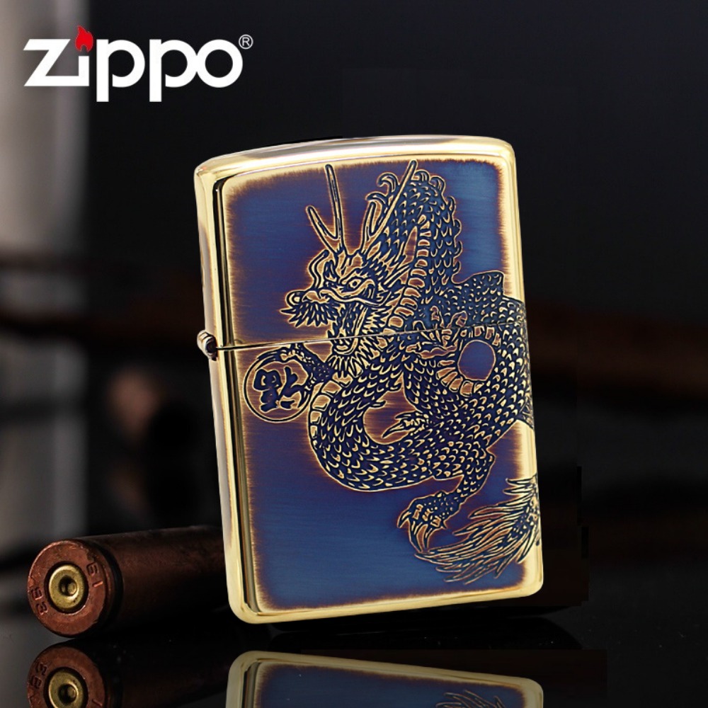 Japan Roasted Blue Front Side Dragon ZBT-5-111A Zippo Lighter, Hobbies ...