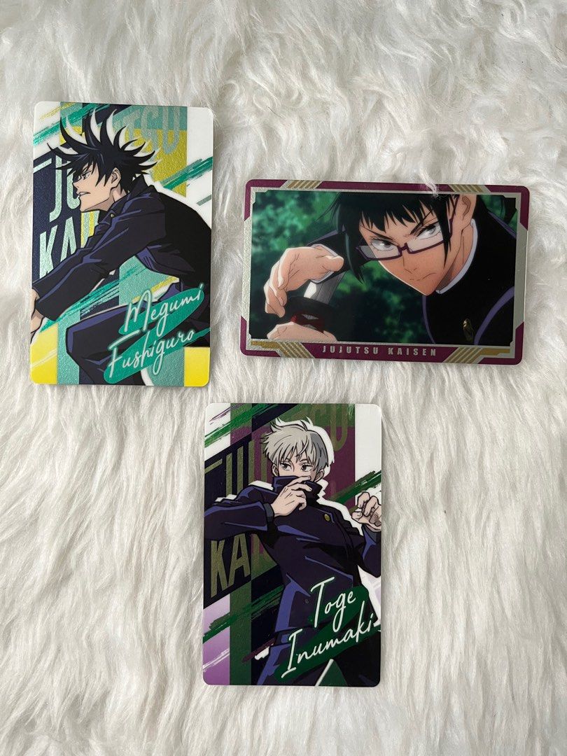 JUJUTSU KAISEN CARDS SET (Megumi, Maki, Toge) on Carousell