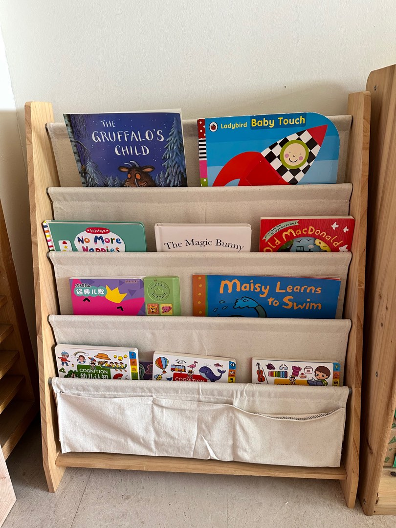 Kids Canvas Bookshelf Montessori, Babies & Kids, Baby Nursery & Kids ...