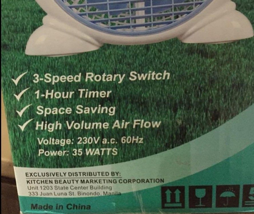 Kyowa Box Fan with timer, Furniture & Home Living, Lighting & Fans ...