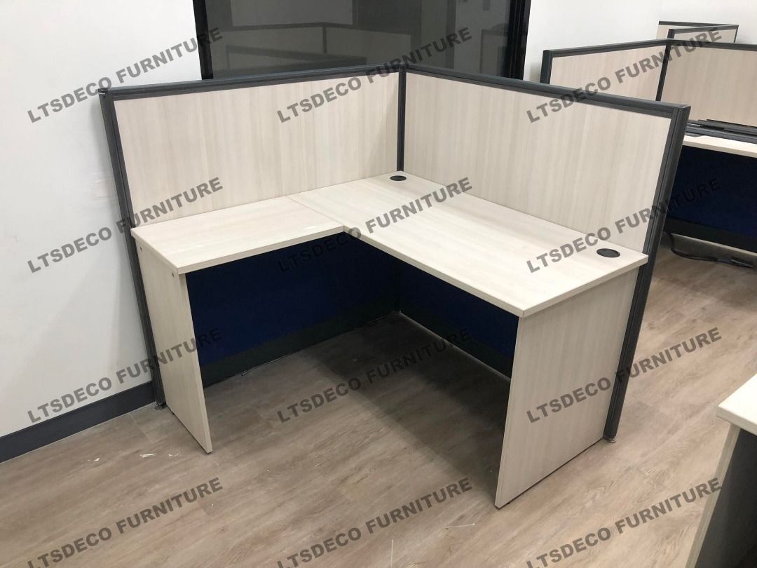 L TYPE OFFICE TABLE OFFICE FURNITURE AND PARTITION on Carousell