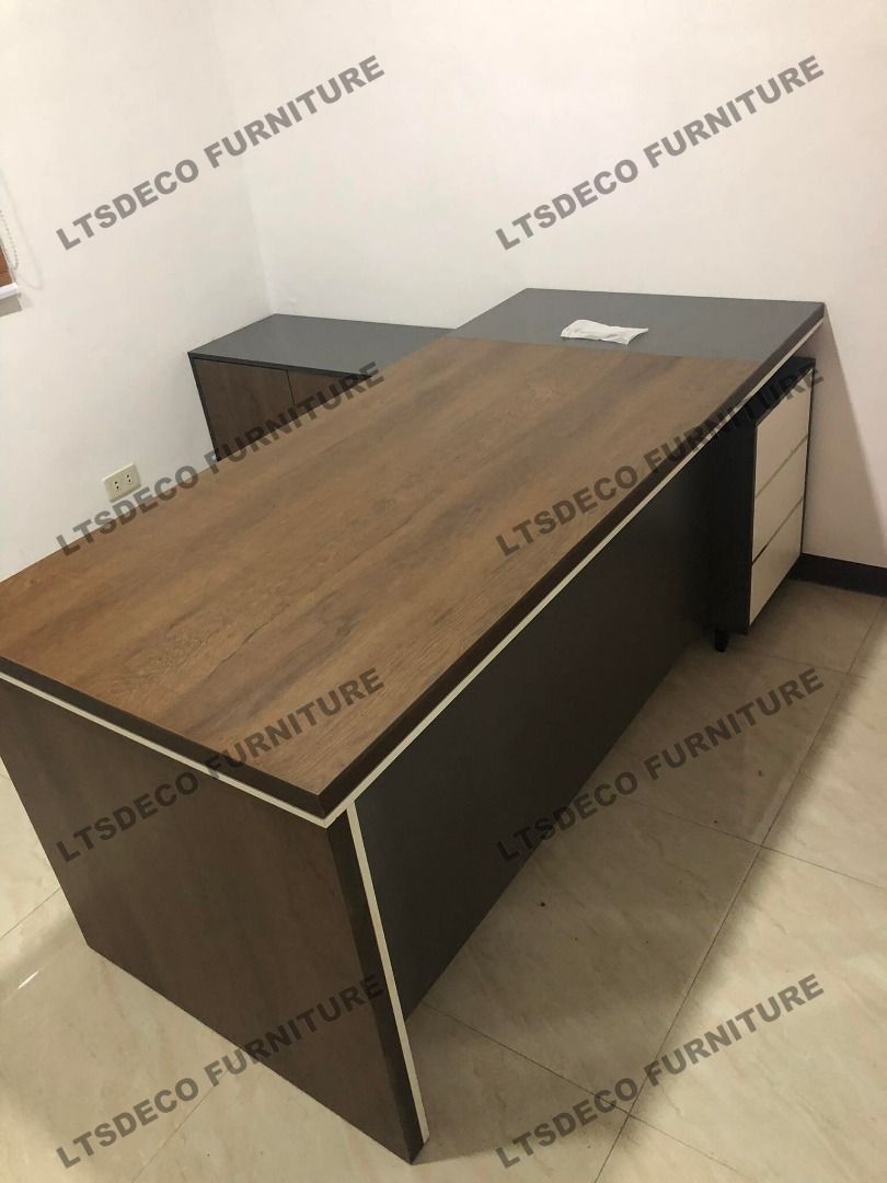 L TYPE OFFICE TABLE OFFICE FURNITURE AND PARTITION, Furniture & Home ...