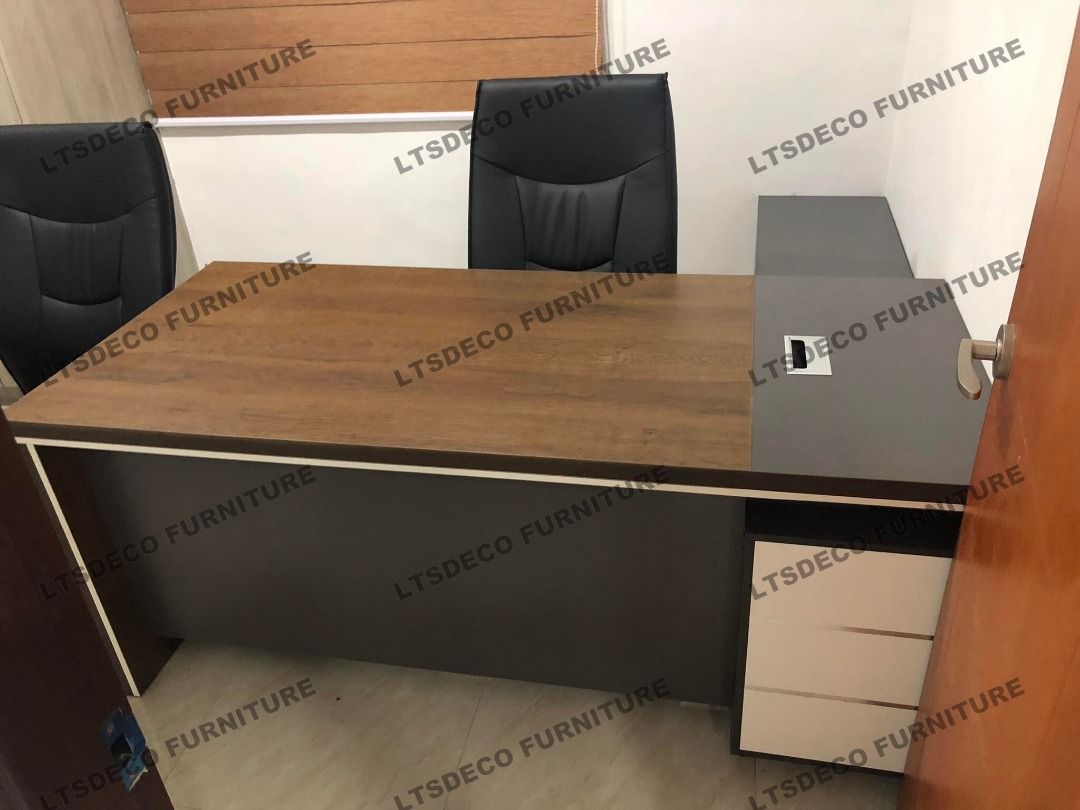 L TYPE OFFICE TABLE OFFICE FURNITURE AND PARTITION, Furniture & Home ...
