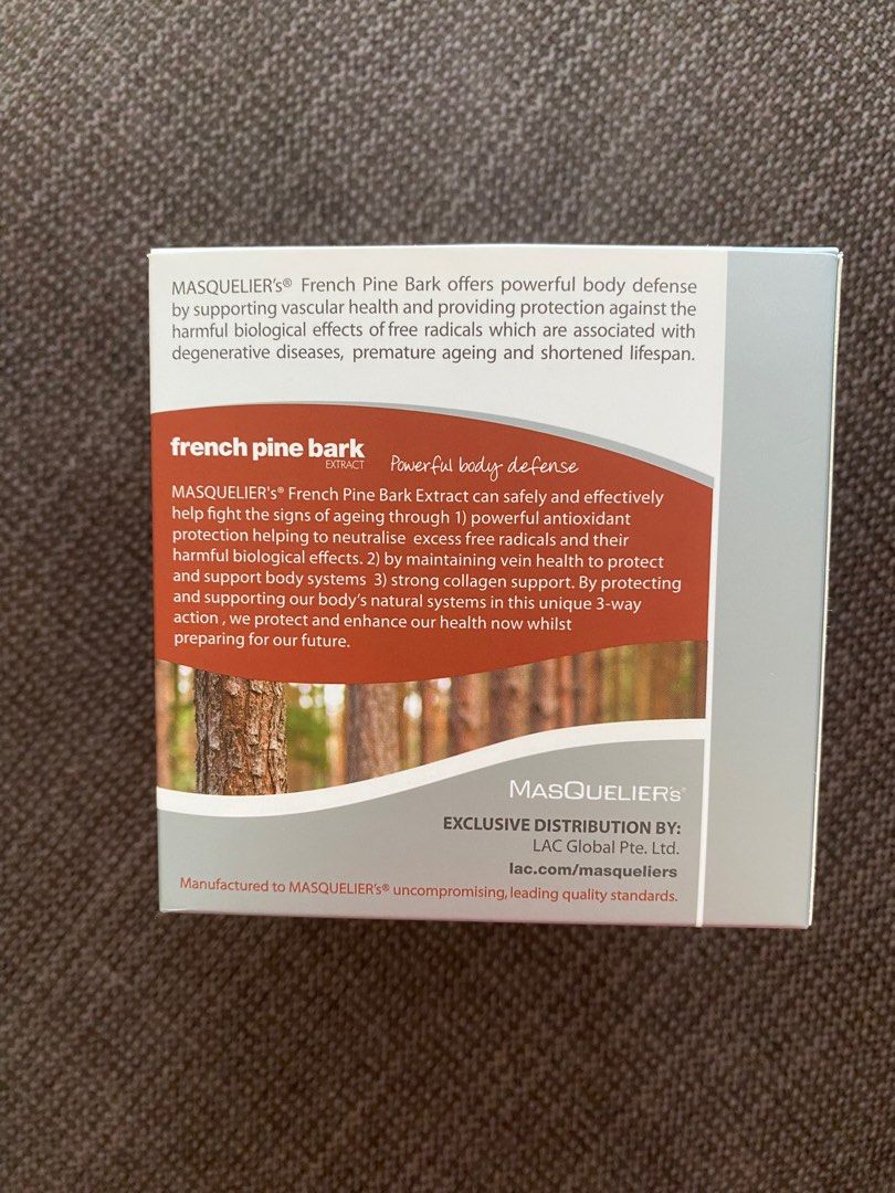 LAC Masqueliers French Pine Bark Extract, Health & Nutrition, Health ...