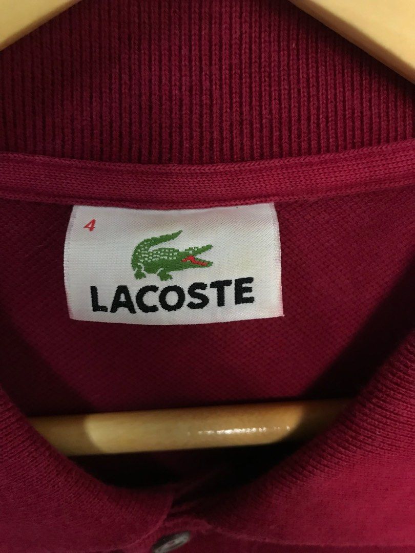Lacoste Basic Logo Polo ( Maroon ), Men's Fashion, Tops & Sets, Tshirts ...