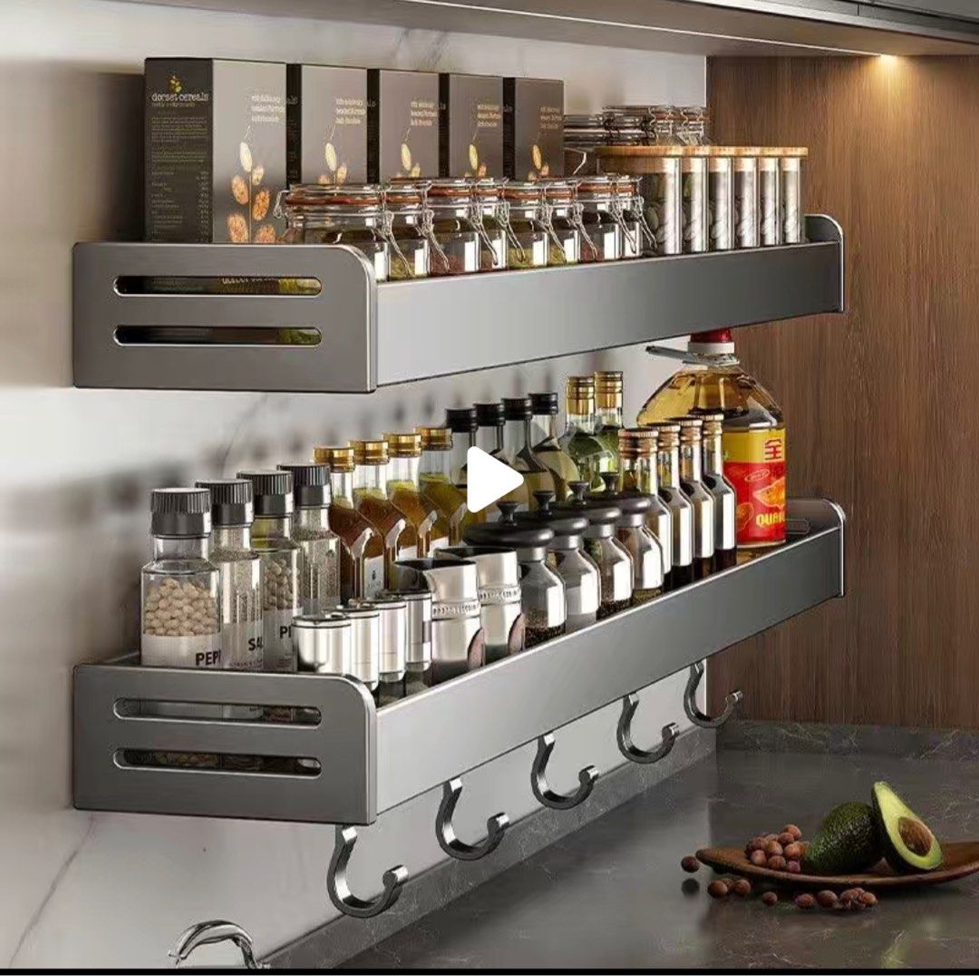 Large size Aluminium Kitchen Rack condiments seasoning spice organiser ...