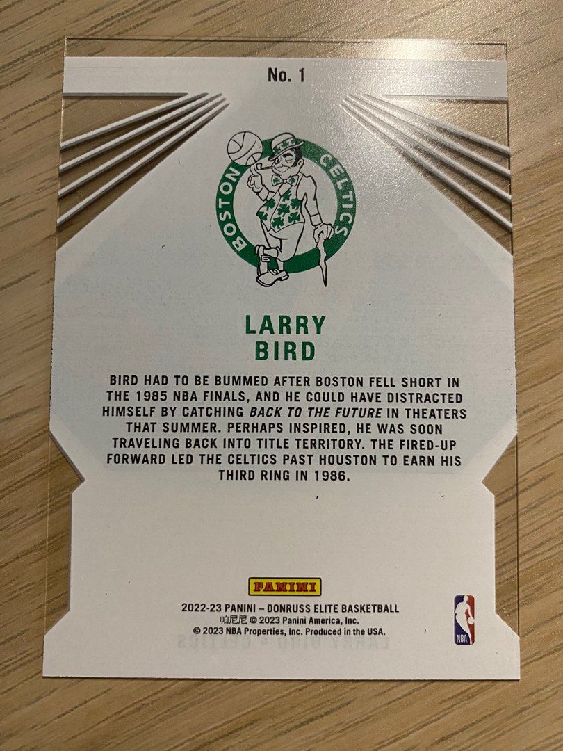 Larry Bird Back to the Future Acetate Nba Cards, Hobbies & Toys, Toys ...