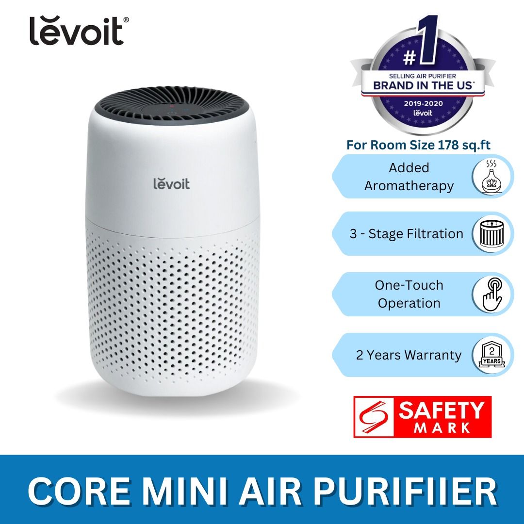 LEVOIT CORE MINI Air Purifier | Aromatherapy Diffuser | Small Portable Compact | H13 True HEPA ...