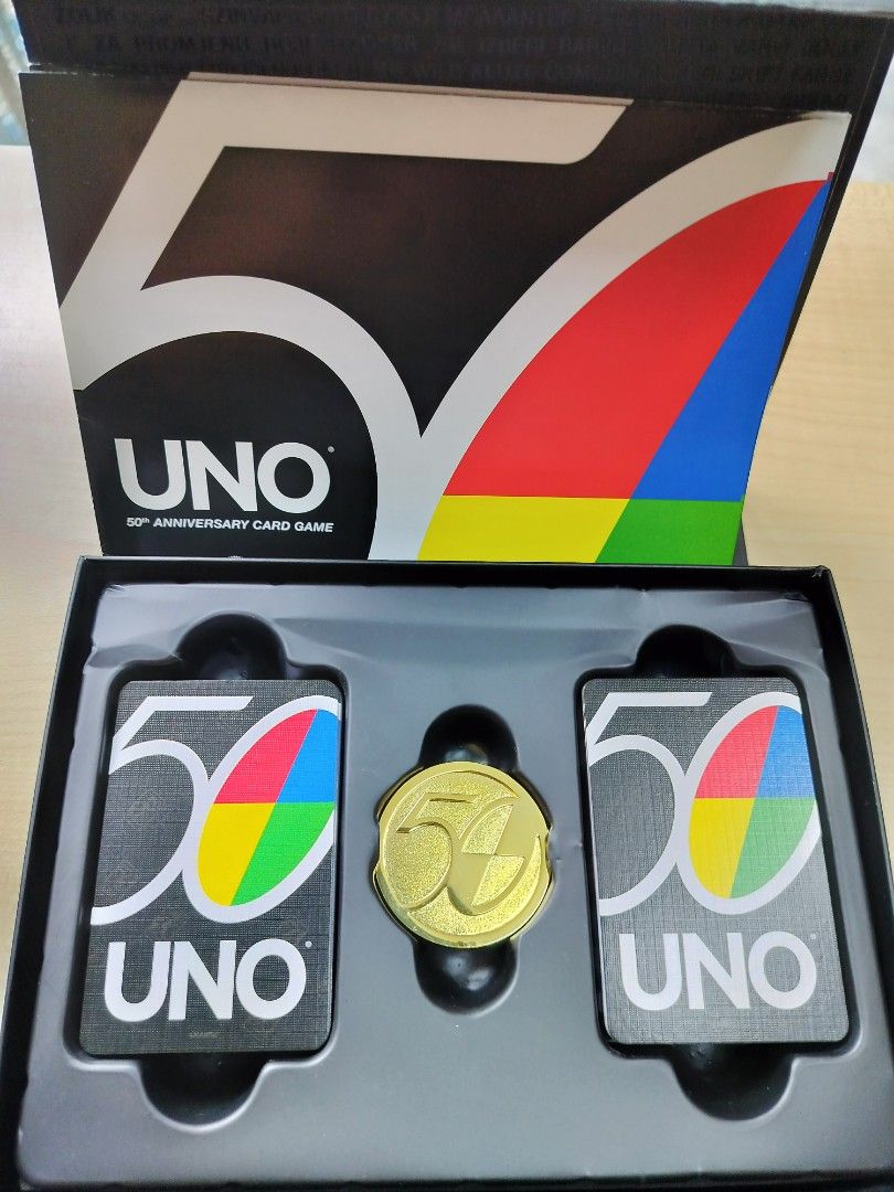 LIMITED EDITION 50th Year Anniversary UNO, Hobbies & Toys, Toys & Games on Carousell