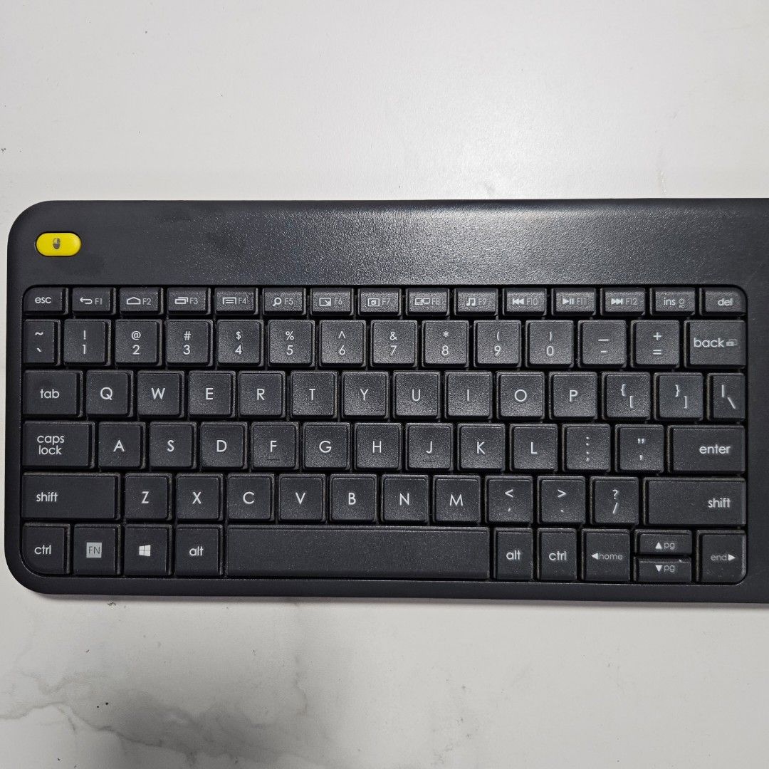 Logitech K400+ wireless keyboard with touch pad and media controls ...