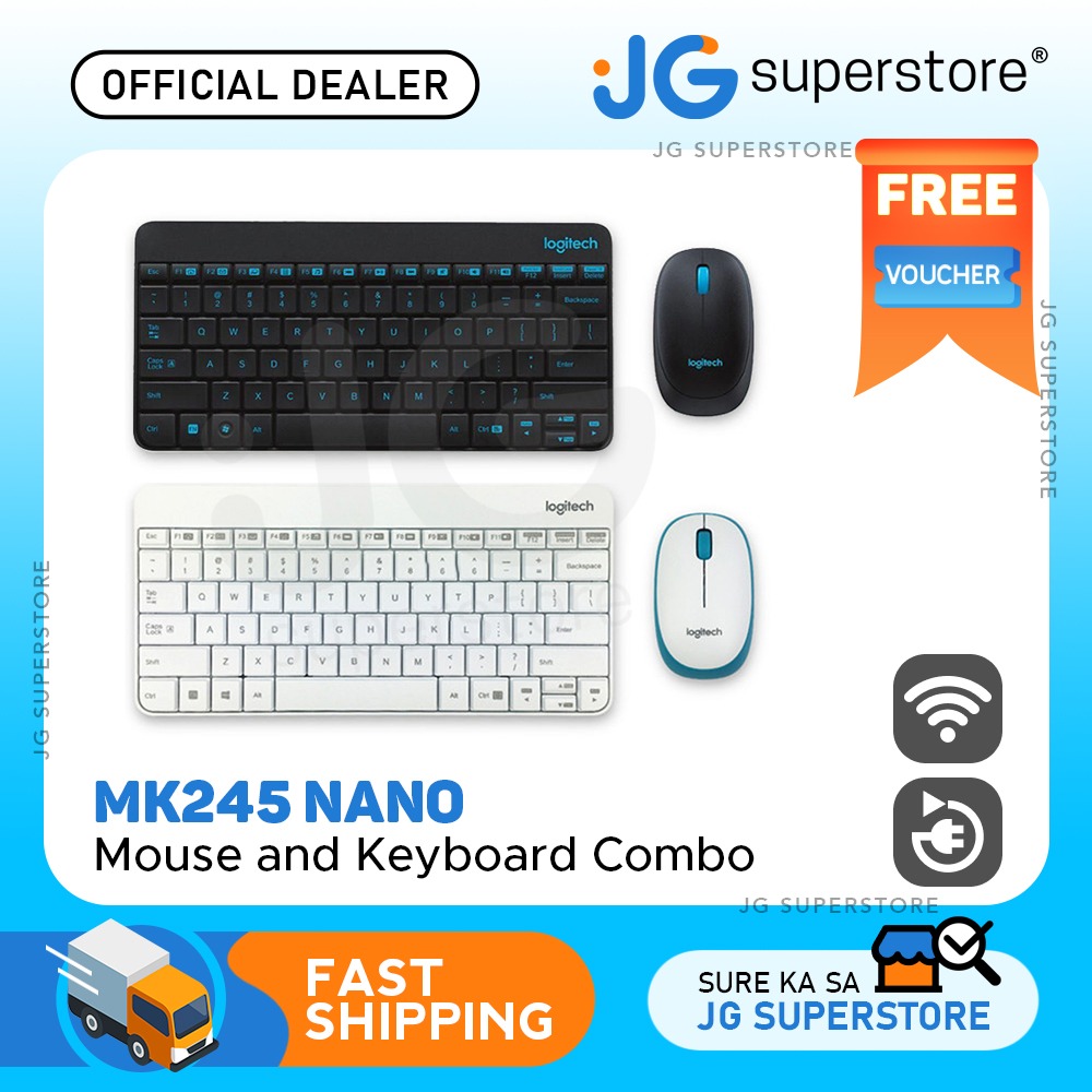 Logitech MK245 Nano Wireless Keyboard and Mouse Combo with 2.4GHz USB ...