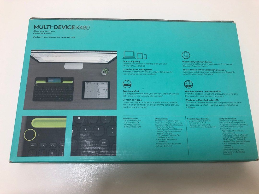 Logitech multi-device keyboard, 電腦＆科技, 電腦周邊及配件, 電腦鍵盤及相關產品 - Carousell