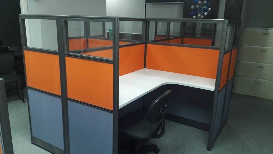 L-SHAPE OFFICE CUBICLES / MODULAR PARTITION, Furniture & Home Living ...