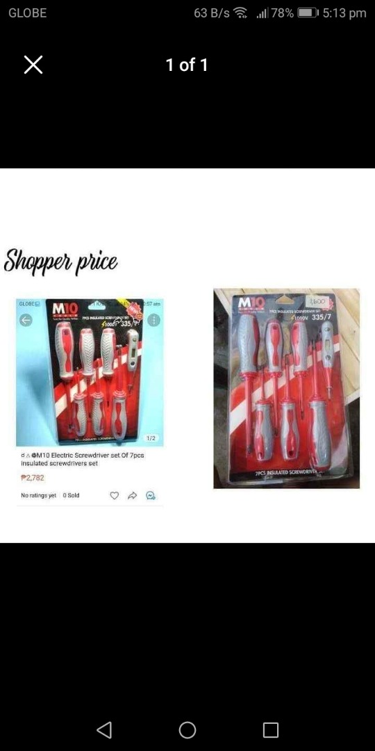 M10 insulated screw driver one set 7pcs., Commercial & Industrial ...