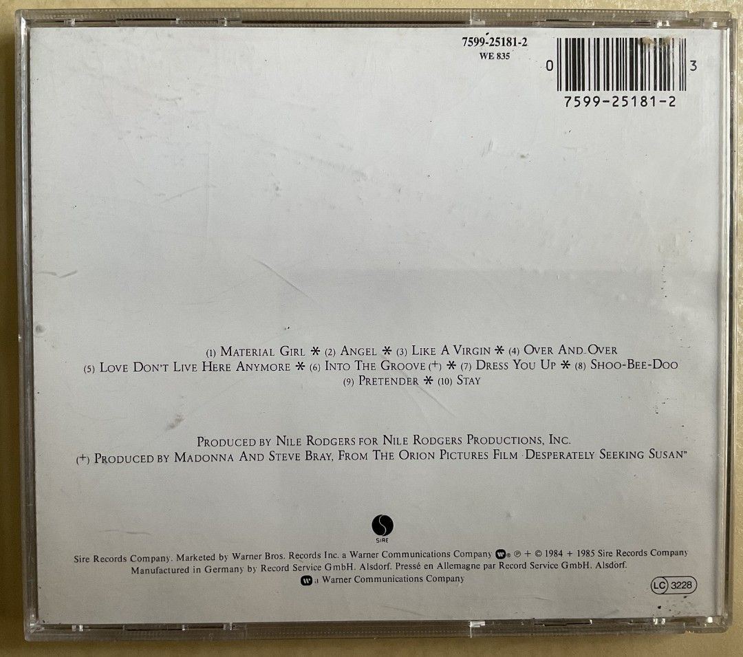 Madonna: Like A Virgin, Hobbies & Toys, Music & Media, CDs & DVDs on ...