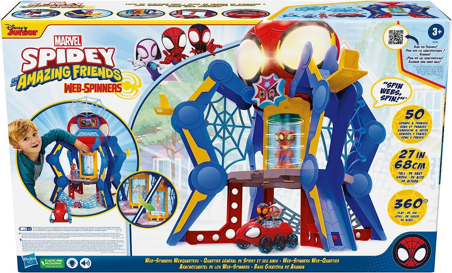 Marvel Spidey and His Amazing Friends Web-Spinners Web-Quarters, Kids ...
