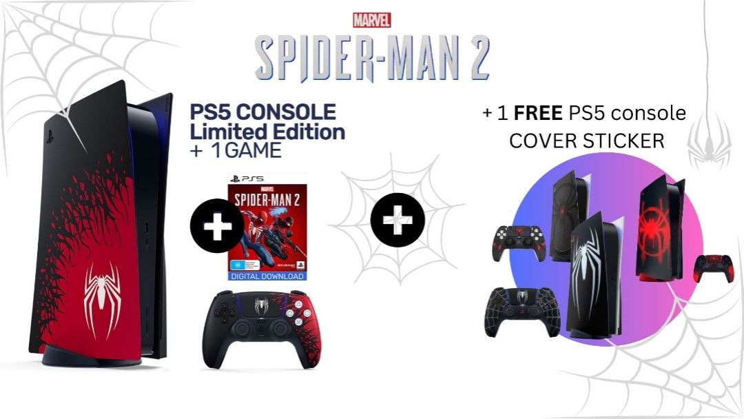 Marvel's Spiderman 2 Limited Edition PS5 console bundle, Video Gaming ...