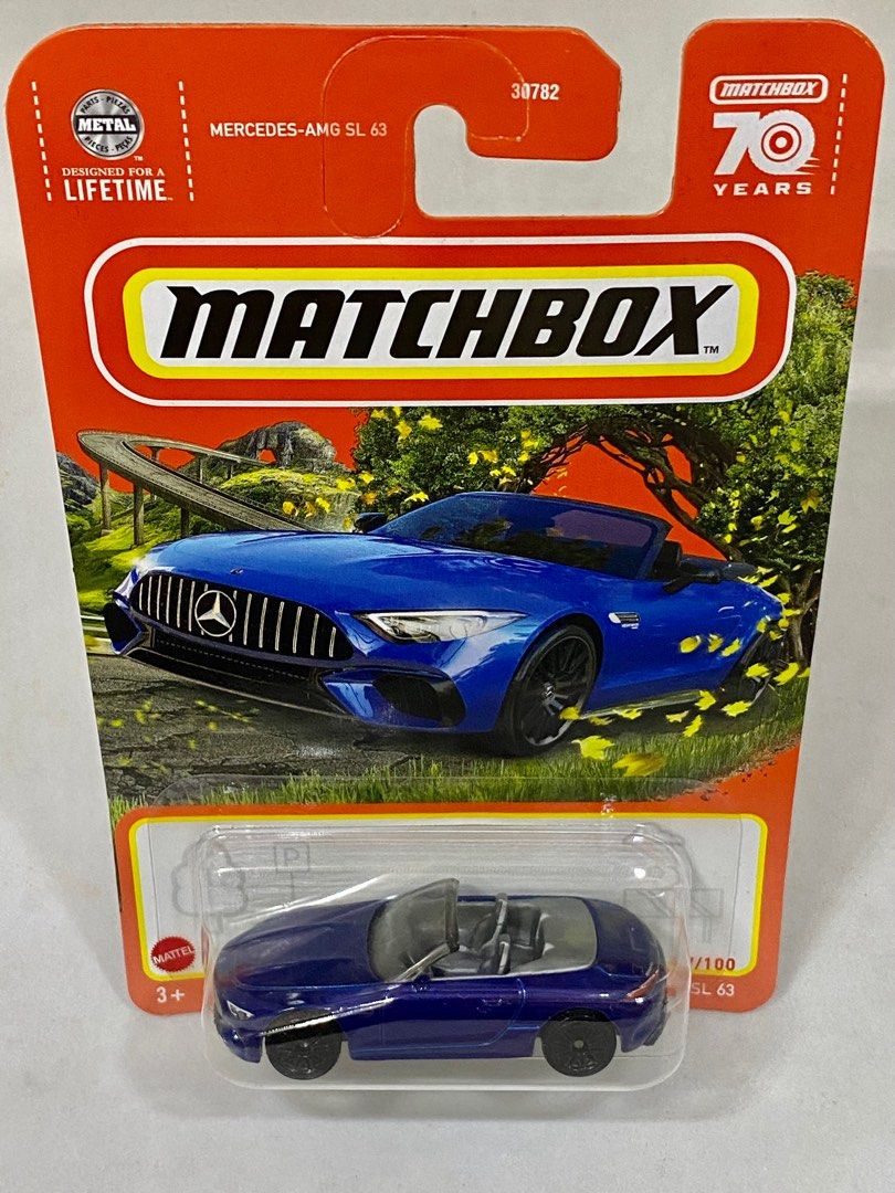 MBX Matchbox MERCEDES AMG SL 63 Blue Benz Racing Sports Luxury 70 th 64 ...
