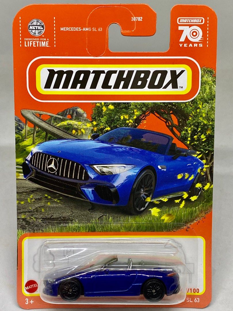 MBX Matchbox MERCEDES AMG SL 63 Blue Benz Racing Sports Luxury 70 th 64 ...