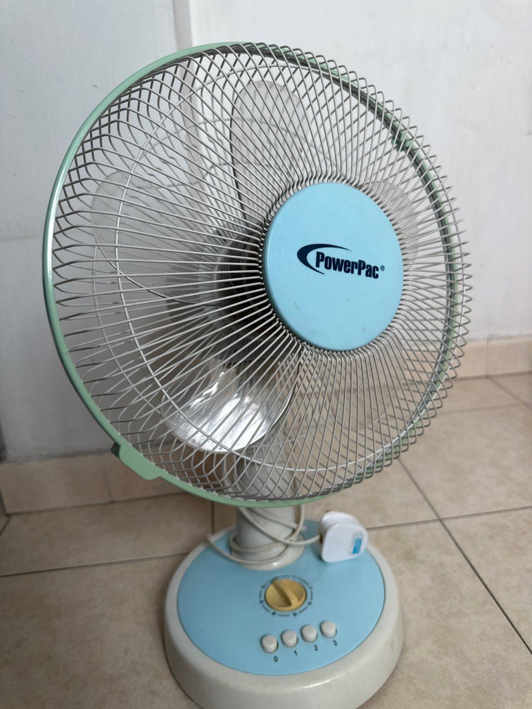 Powerpac table fan, Furniture & Home Living, Lighting & Fans, Fans on ...
