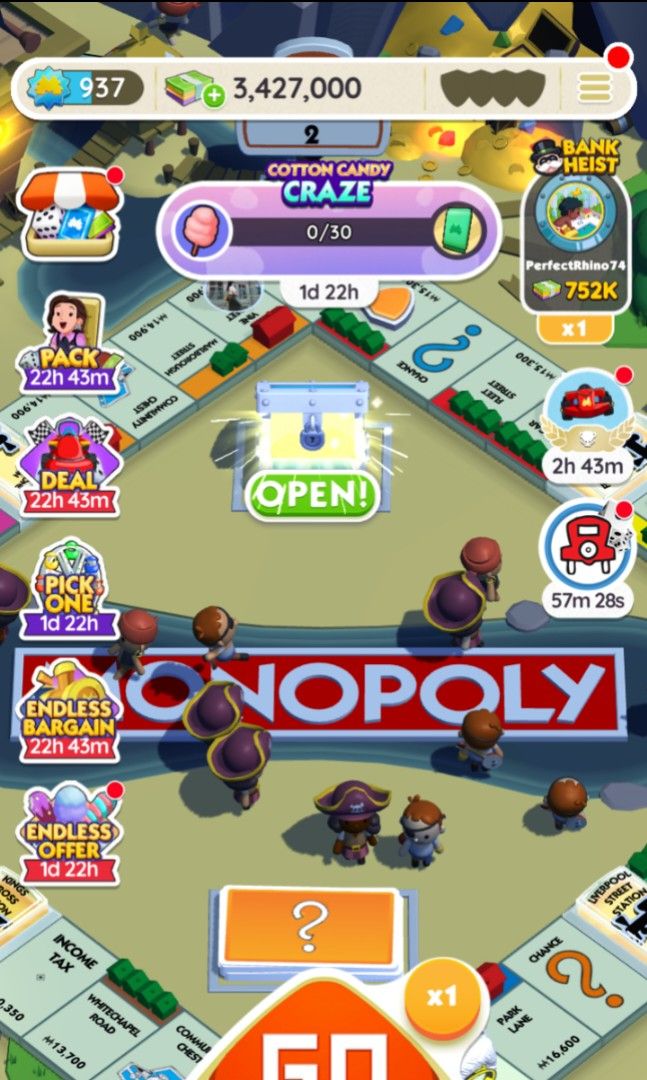Monopoly go account (level 937), Video Gaming, Video Games, Others on ...