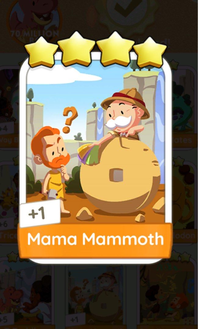 Monopoly Go Mama Mammoth, Video Gaming, Video Games, Others on Carousell