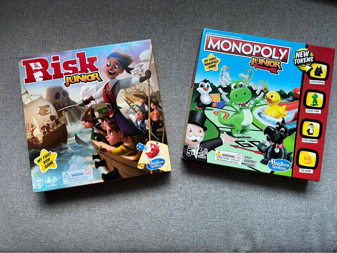 Monopoly Jr & Risk Jr, Hobbies & Toys, Toys & Games on Carousell