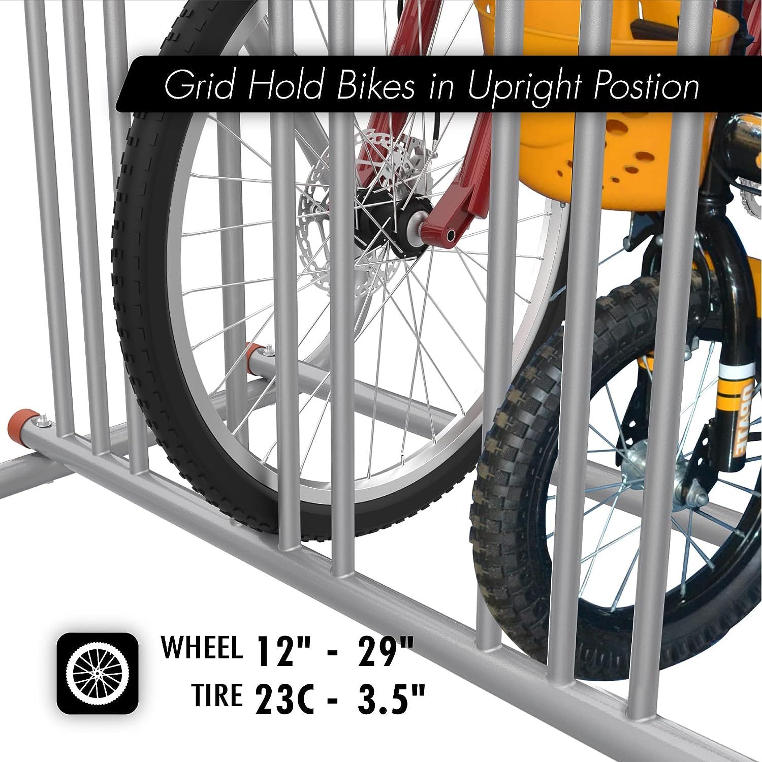 MR 6 Bike Stand Rack 2-Sided, Bicycle Floor Parking Stand, Double Wheel ...
