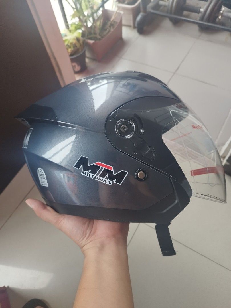 MTM Motoman Open Face Dual Visor Helmet, Motorbikes, Motorbike Parts ...