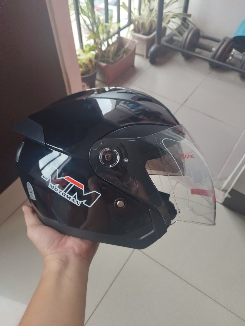 MTM Motoman Open Face Dual Visor Helmet, Motorbikes, Motorbike Parts ...
