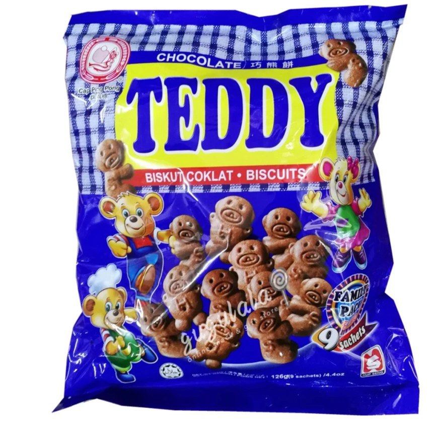NEW Hup Seng chocolate teddy bear biscuits, Food & Drinks, Packaged ...