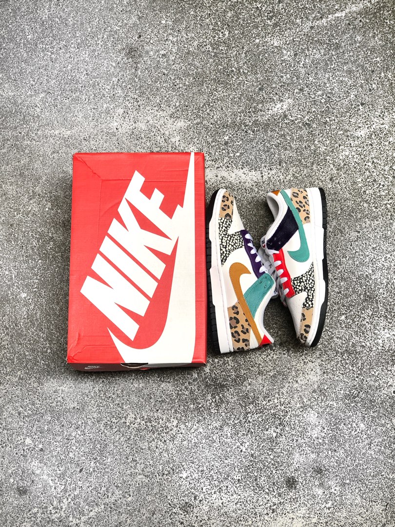 NIKE DUNK LOW SAFARI MIX, Women's Fashion, Footwear, Sneakers on Carousell