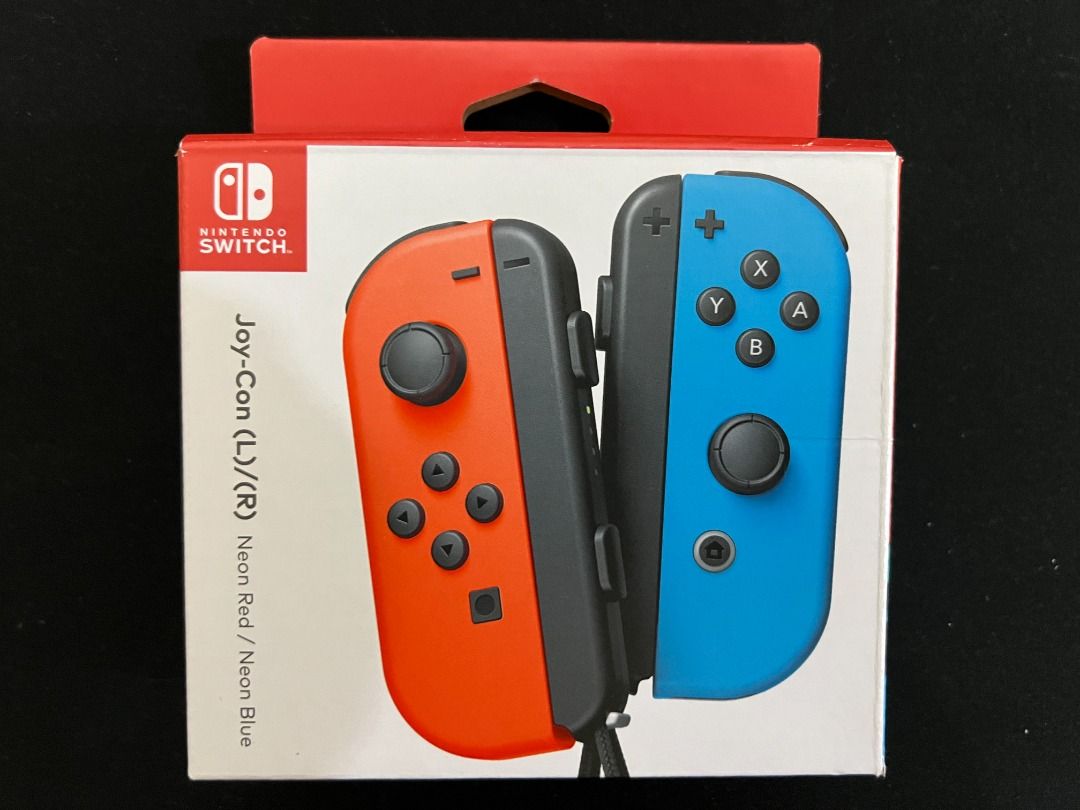 Nintendo Switch Joy-Con Controller Neon Red(L)/ Neon Blue(R), Video ...
