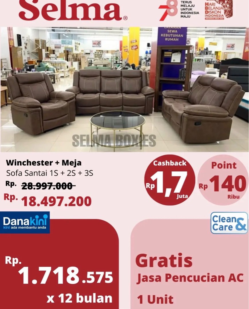 Obral sofa set bahan kain plus meja bisa cicilan, Perabotan Rumah di ...