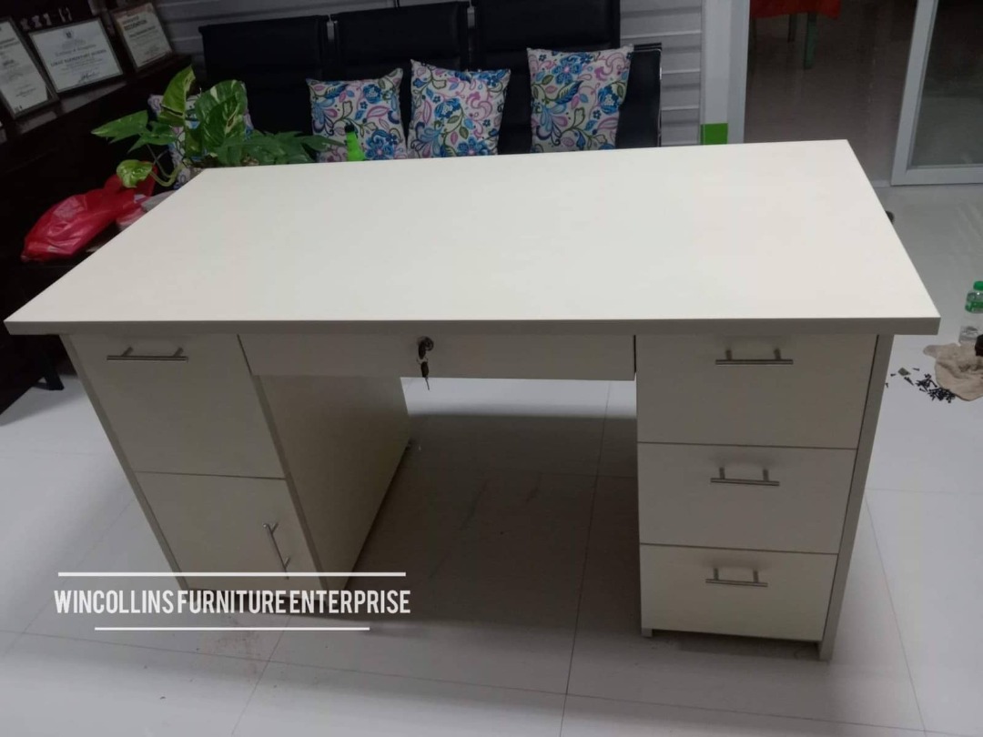 OFFICE TABLE WITH DRAWERS / CUSTOMIZE, Furniture & Home Living, Office ...