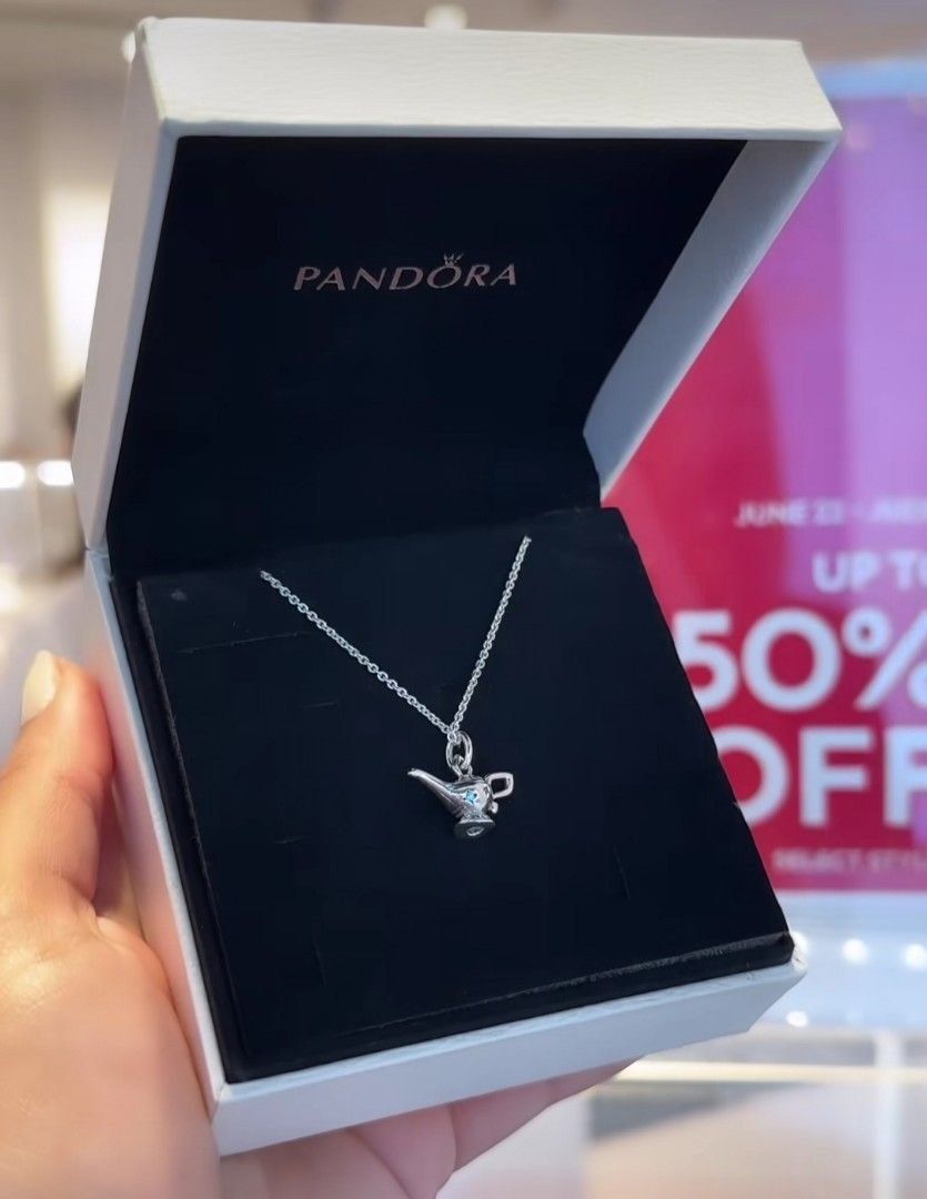 Pandora Aladdin Magic Lamp Pendant Collier Necklace on Carousell