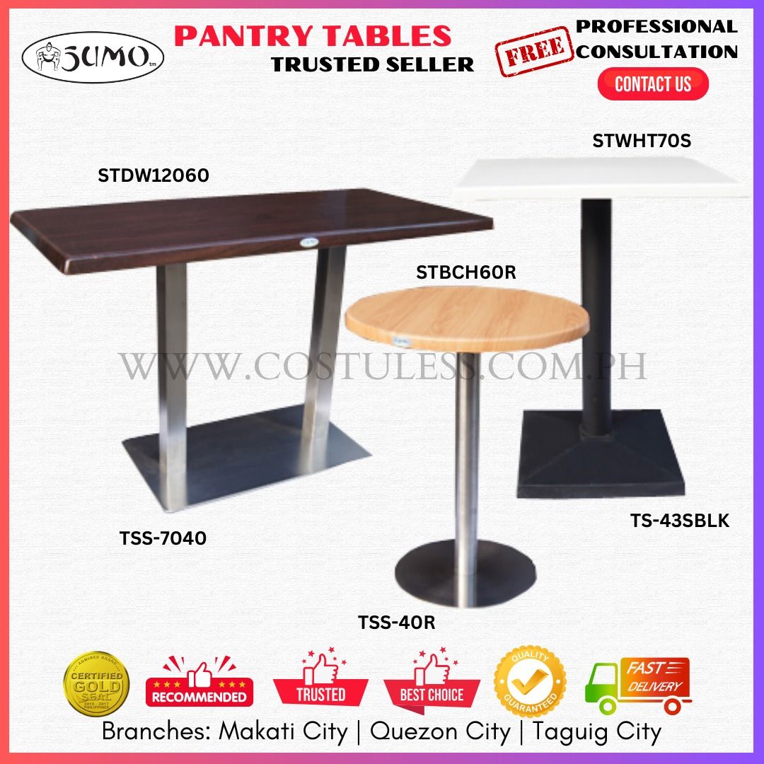 PANTRY TABLES & TABLE TOPS & TABLE LEGS! Aluminum Table, Commercial ...