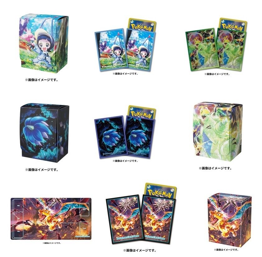 Pokemon Card Game TCG Supply Goods Sleeves / Deck Box / File / Refill ...