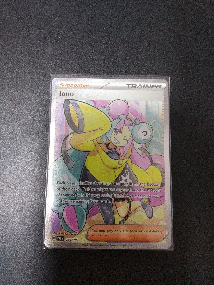 Pokemon TCG Iono Full Art Trainer Secret Rare - Paldea Evolved, Hobbies ...