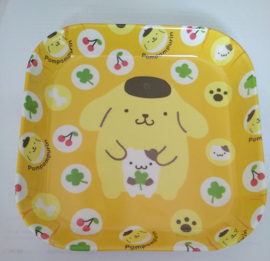 Pompompurin Melamine Plastic Square Plate Dish, Furniture & Home Living ...