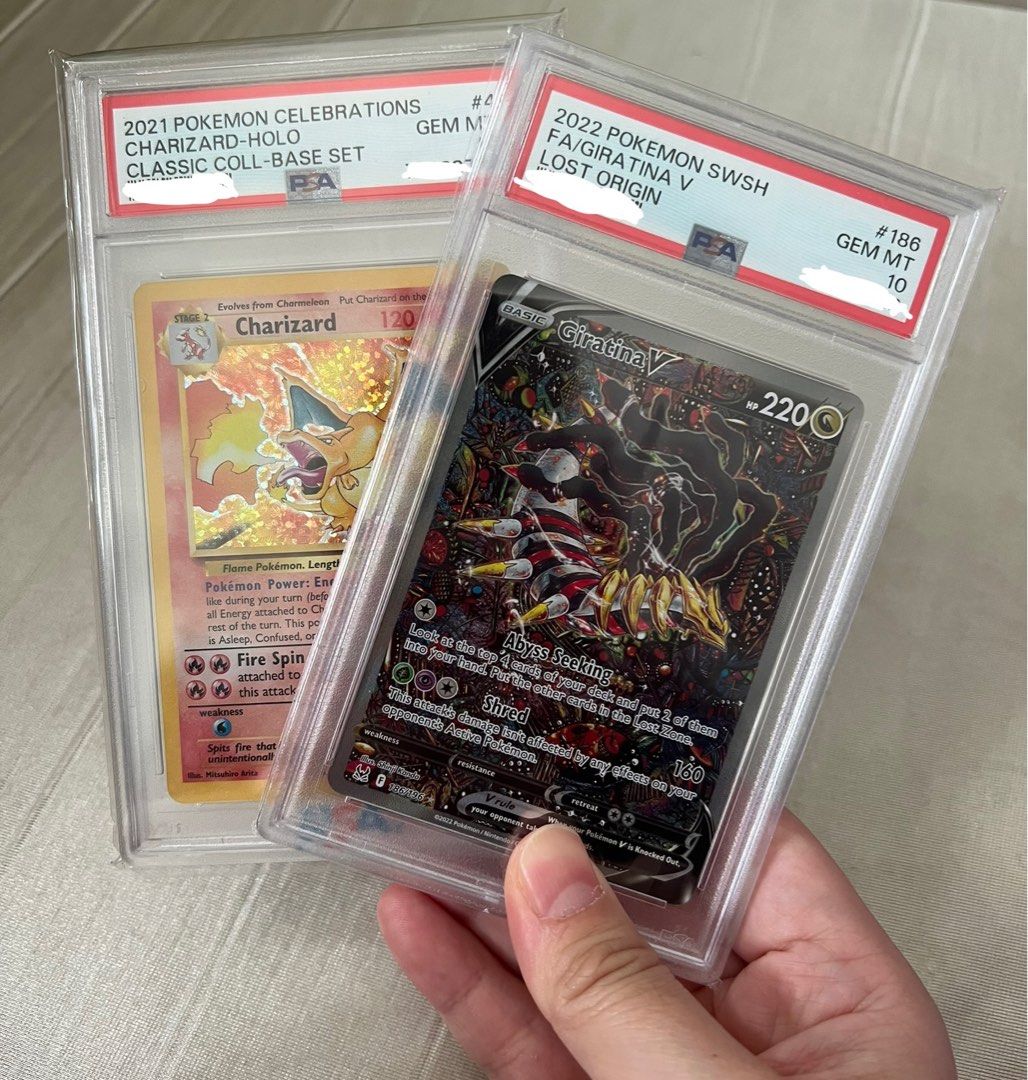 PSA10 Celebration Charizard with Holo Bleed & Giratina V Alt Art ...