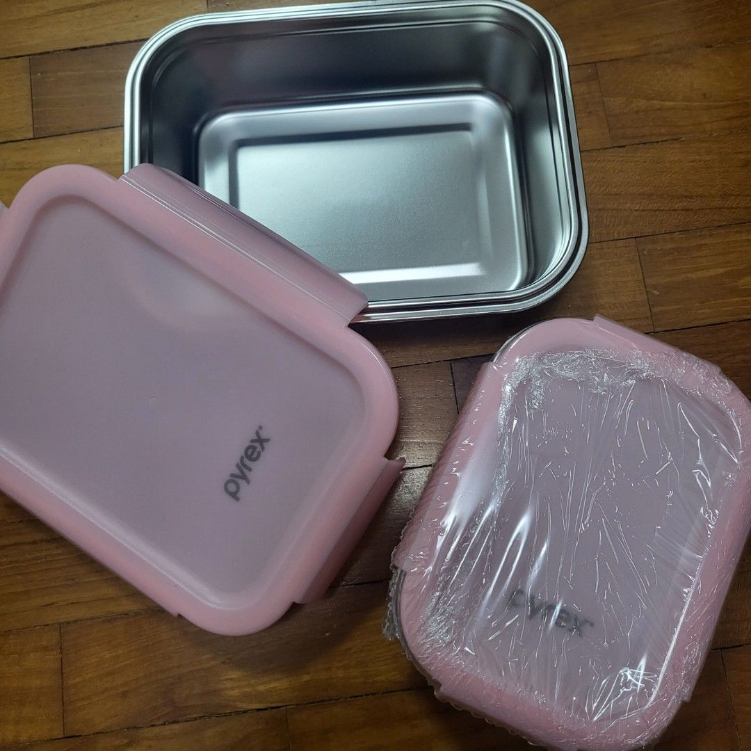 Pyrex Stainless Steel Lunch Box/Containers, Furniture & Home Living ...
