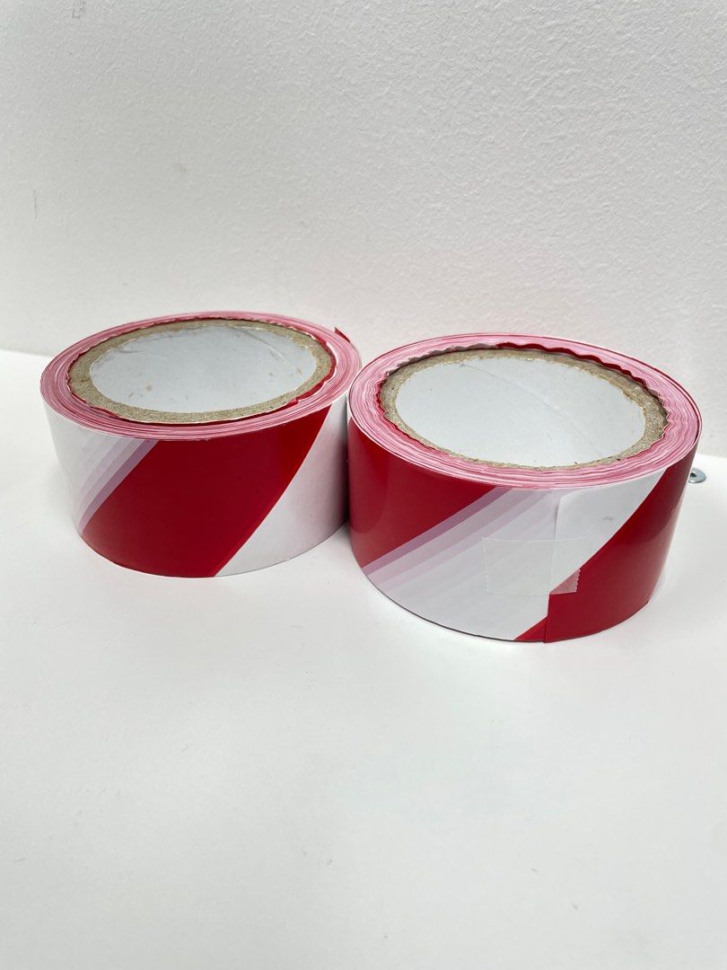 Red White safety barrier tape, Hobbies & Toys, Stationery & Craft ...