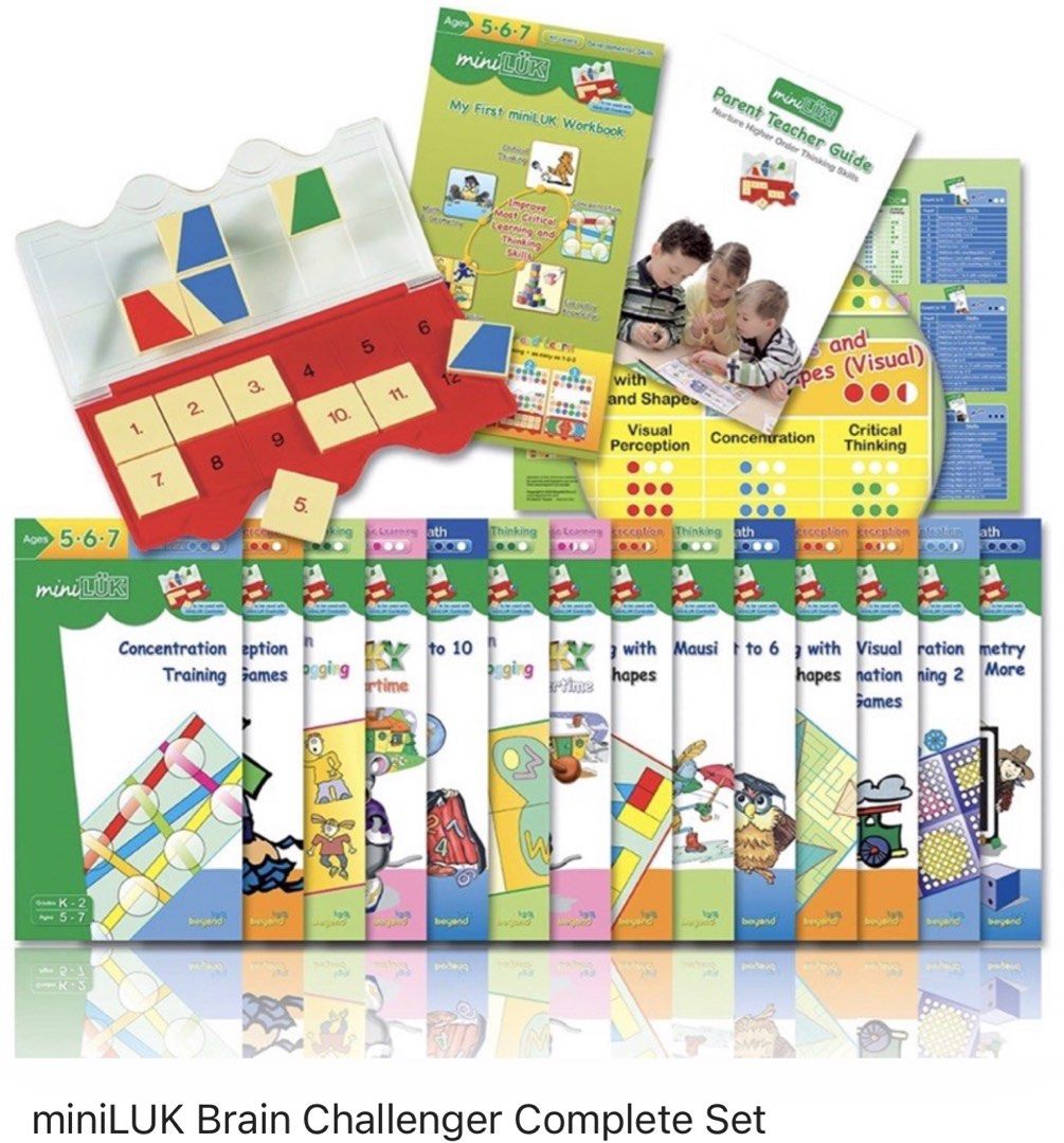 Right brain training miniLUK brain challenger complete set, Hobbies ...